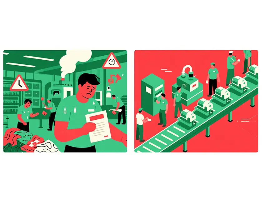 Textile Factory Efficiency: Solving Muda, Mura, and Muri